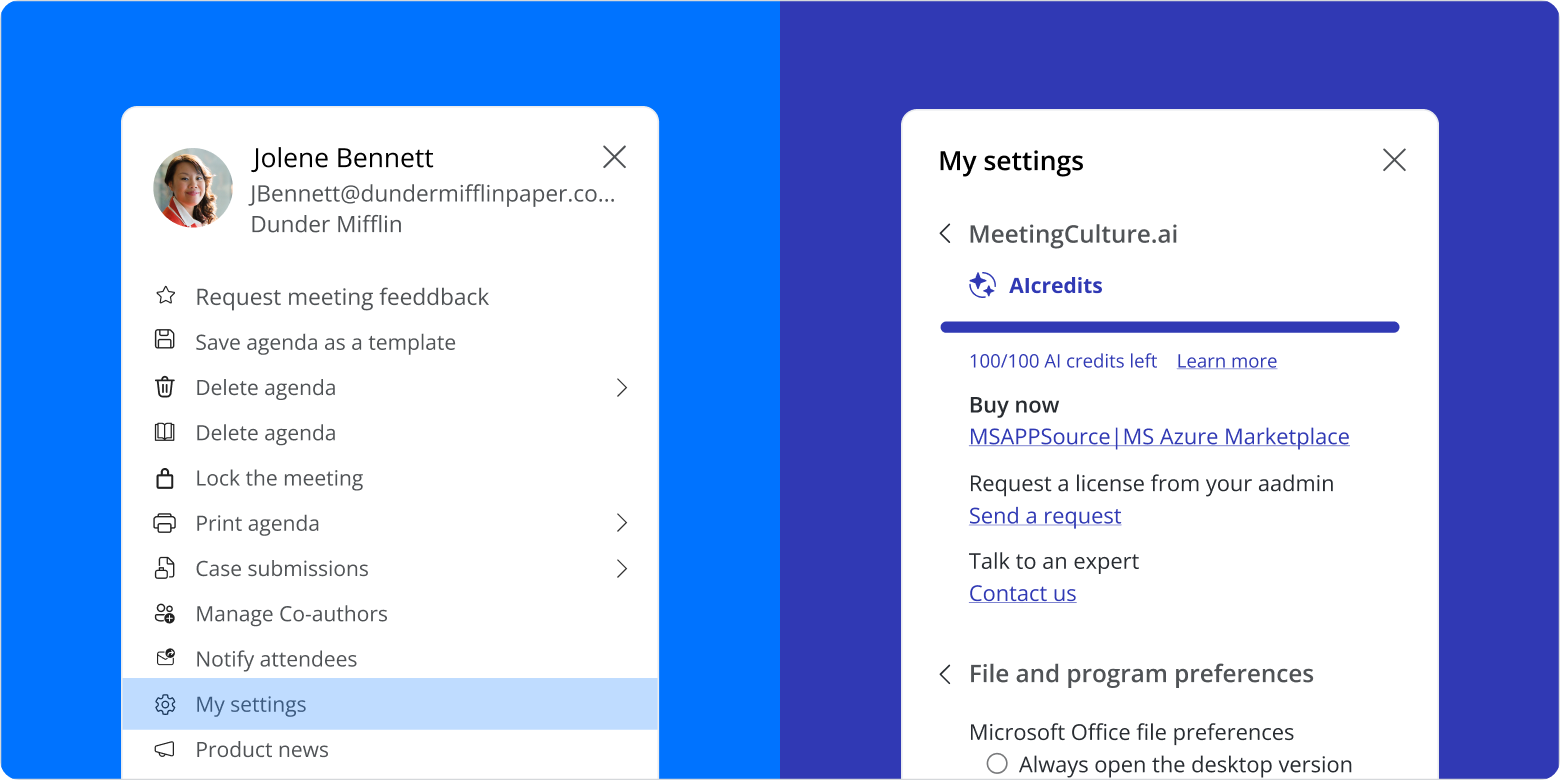 How do the AI credits work in Decisions?