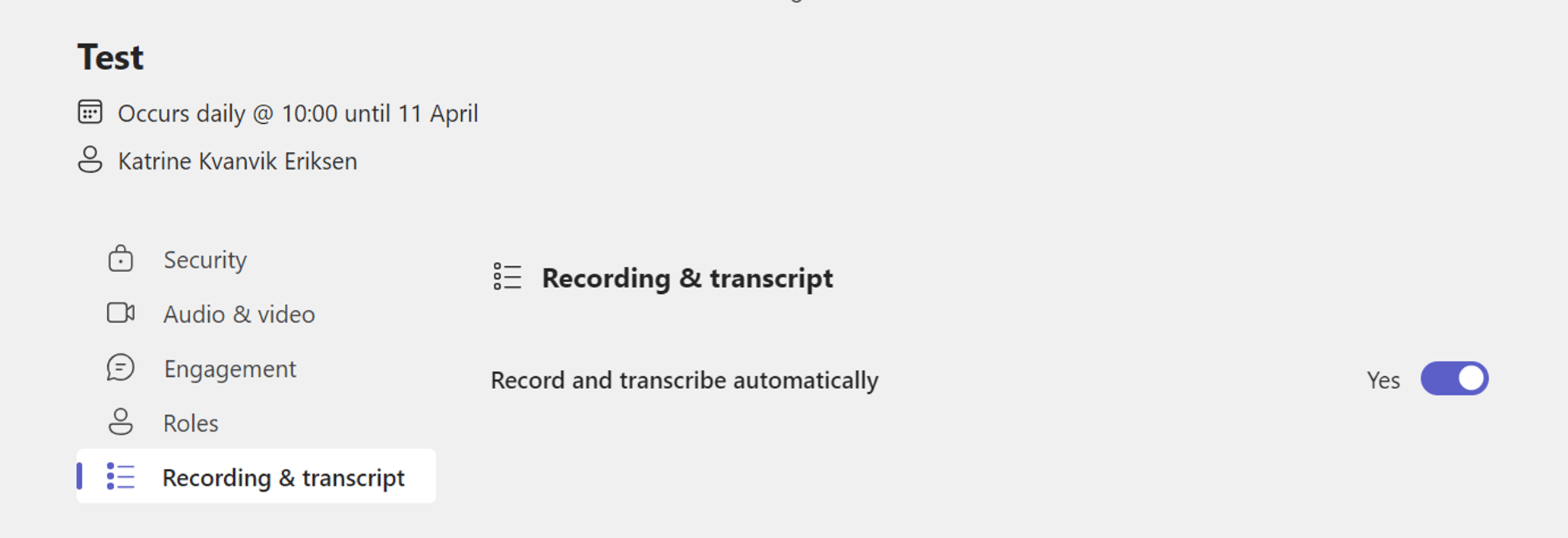 How to Turn on Automatic Recording and Transcription for Teams Meetings