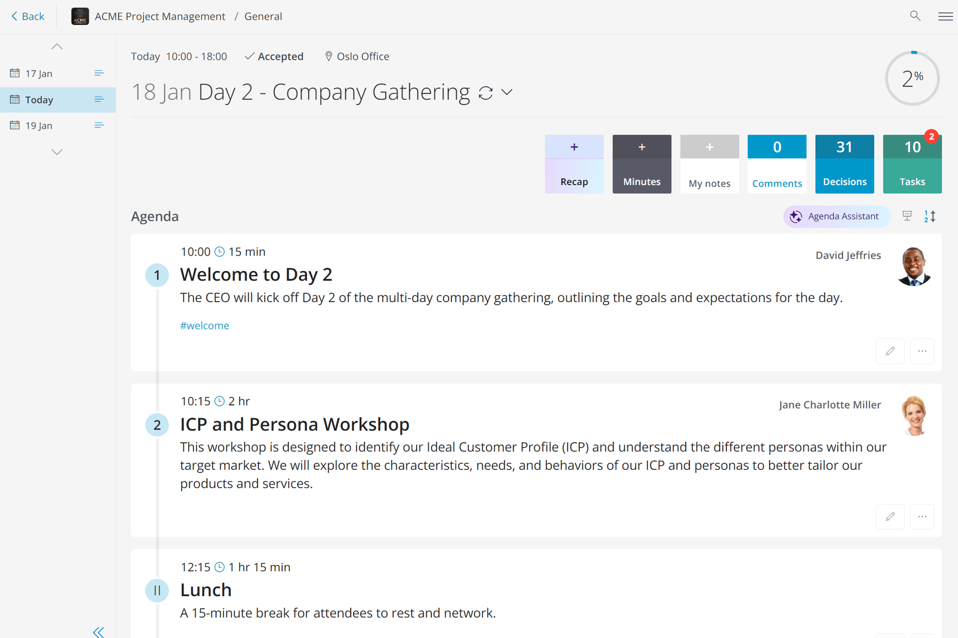 How to set up multi-day meetings in Decisions | Outlook
