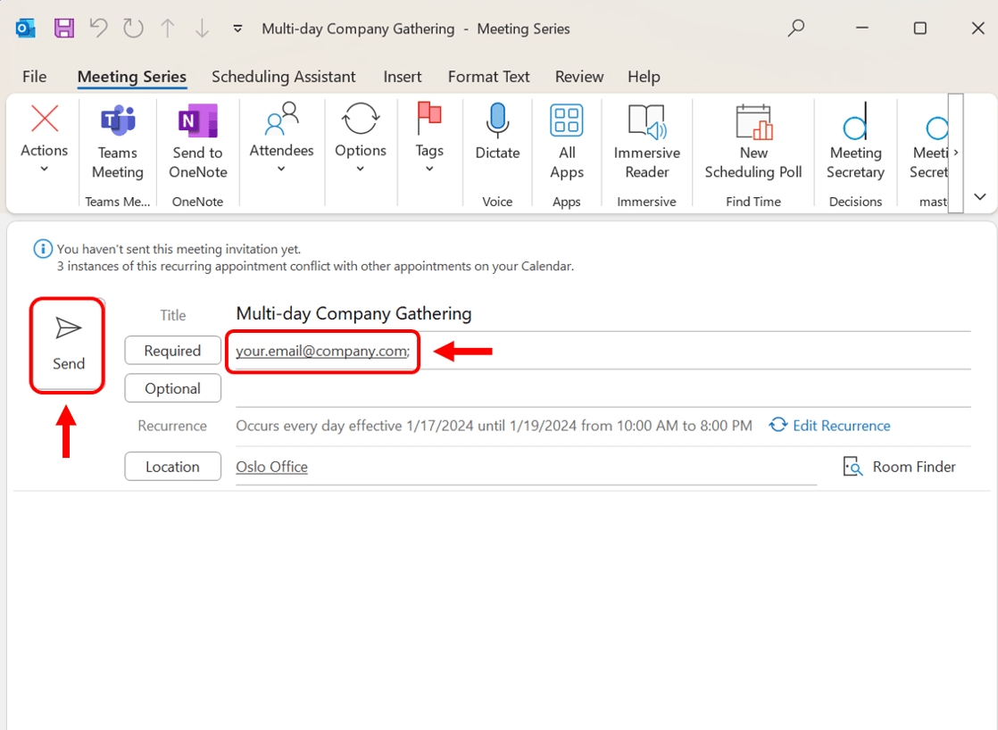 How to set up multi-day meetings in Decisions | Outlook