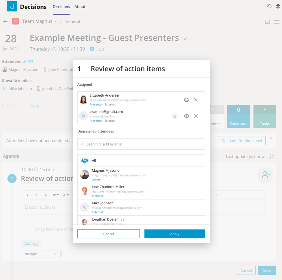 Guest Presenters - Agenda item