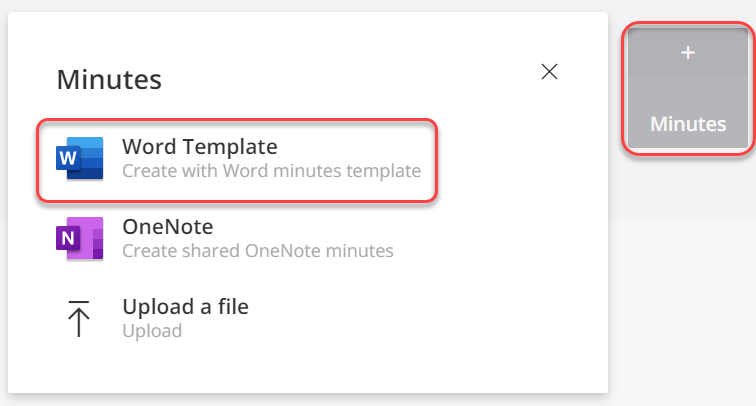 Create meeting minutes in Microsoft Word