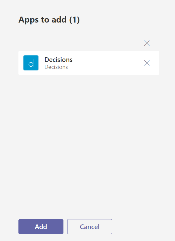 How to distribute the Decisions Teams app
