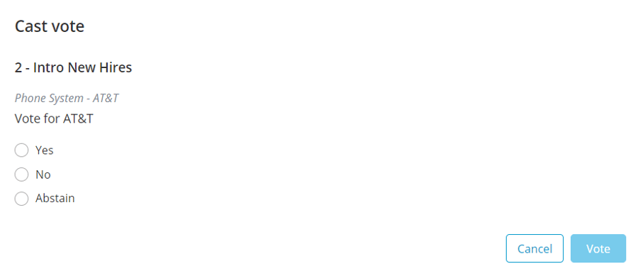 How to Vote during a meeting