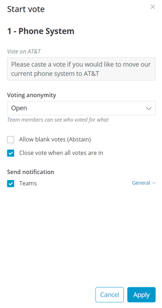 How to Vote during a meeting
