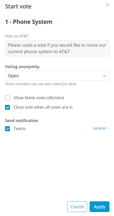 How to Vote during a meeting