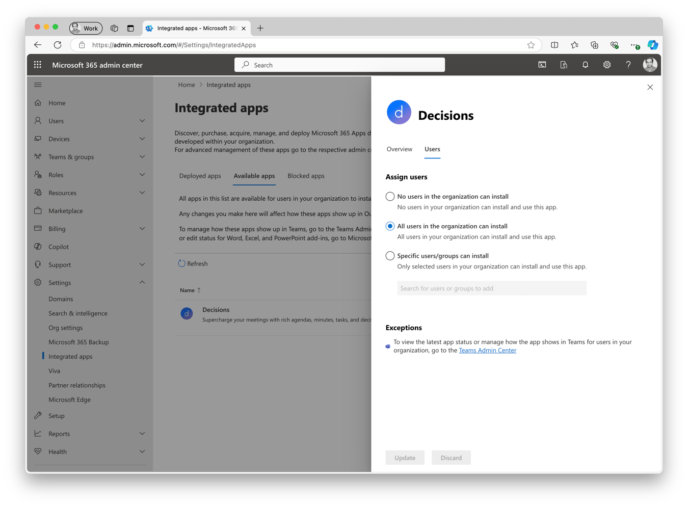Admin checklist for deploying Decisions