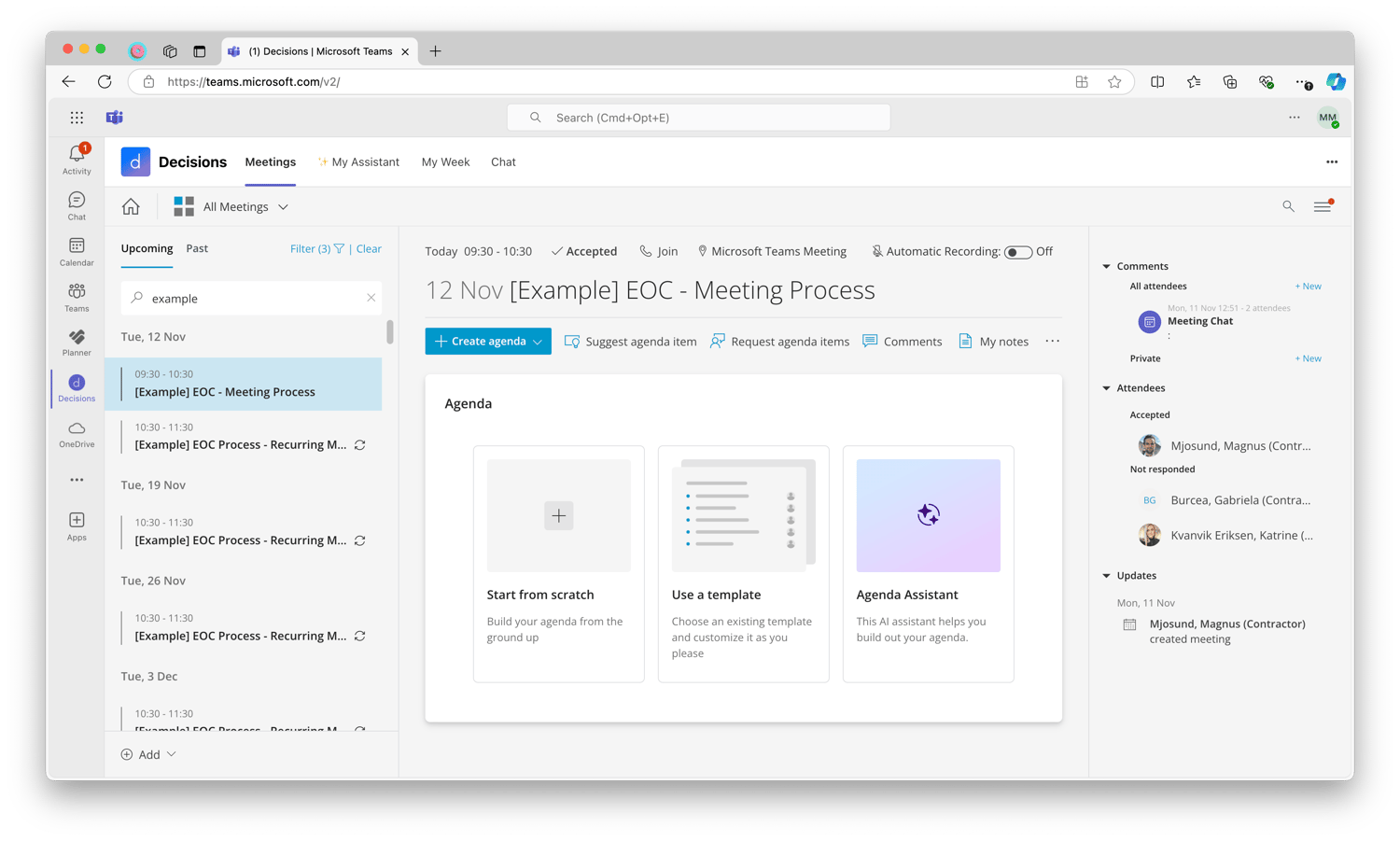 Structured Approvals for Meeting Admin - Running a meeting with ...